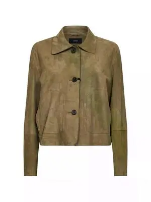 ARMA Buttoned Leather Jacket - Green