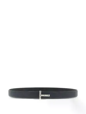 TOM FORD Reversible Hammered Logo Buckle Belt - Blue