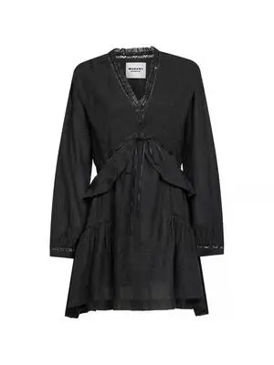 MARANT ETOILE Lace Trim Ruffled Dress