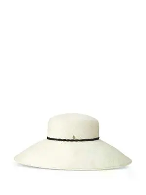 MAISON MICHEL Rena Ribbon-detailed Straw Hat - White