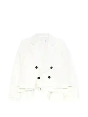 Sacai Paneled Blazer - White