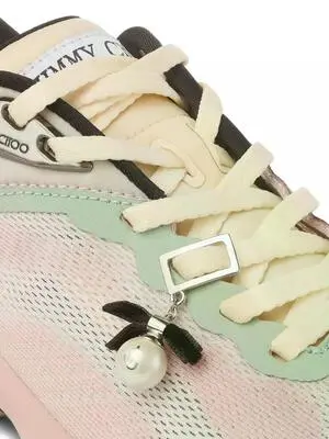 JIMMY CHOO Diamond Run Pearl-embellished Sneakers - Pink