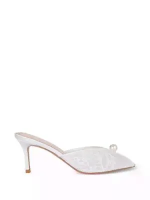BLACK SUEDE STUDIO Debby Mesh Sandals - White