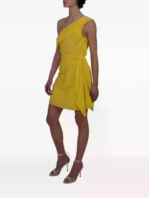 Azeeza Kavari One-shoulder Mini Dress - Yellow