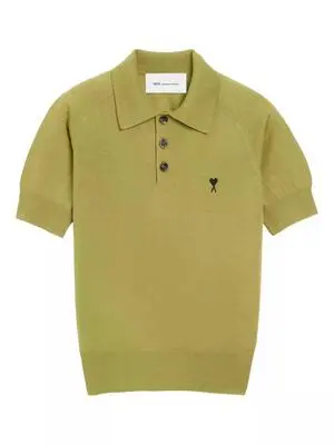 AMI Paris De Coeur Polo Shirt - Green