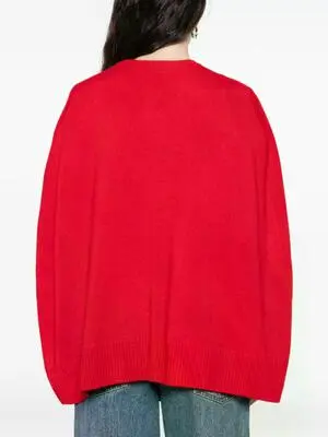 TOTEME Cape-detail Round-neck Sweater - Red