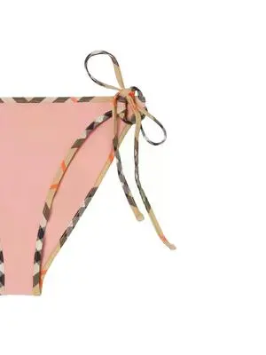Burberry Check Trim Bikini Bottoms - Pink