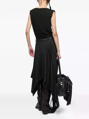 Acne Studios Pleated Asymmetrical-hem Midi Dress