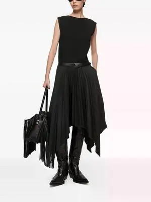 Acne Studios Pleated Asymmetrical-hem Midi Dress