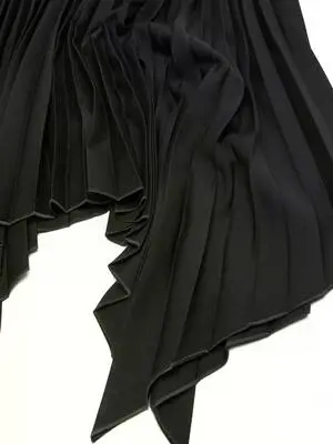 Acne Studios Pleated Asymmetrical-hem Midi Dress