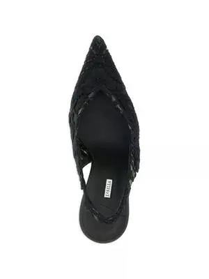 LE SILLA Chantilly Slingback Pointed Pumps - Black