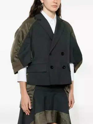 Sacai Paneled Double-breasted Jacket