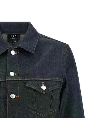 A.p.c. Dion Contrast-stitching Jacket - Blue