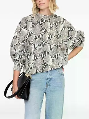 ANINE BING Printed Sweatshirt - Neutrals