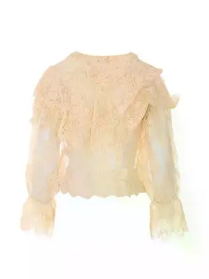 Rixo Lace Ruffled Blouse