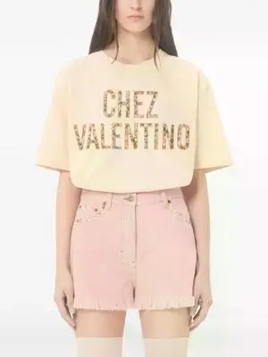 Valentino Garavani Embroidered T-shirt - Neutrals