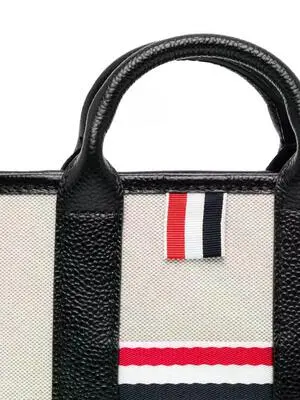 Thom Browne Striped Handle Tote Bag