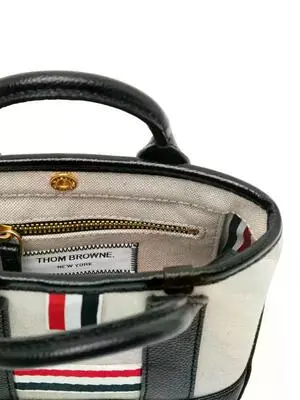 Thom Browne Striped Handle Tote Bag