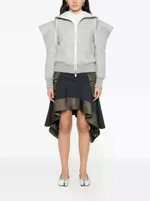 Sacai Zip-up Sleeveless Hooded Sweatshirt