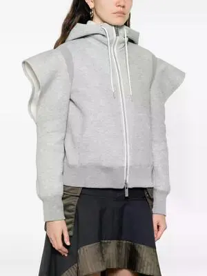 Sacai Zip-up Sleeveless Hooded Sweatshirt
