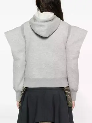 Sacai Zip-up Sleeveless Hooded Sweatshirt