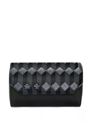 AU DEPART Geometric-print Watch Case - Black