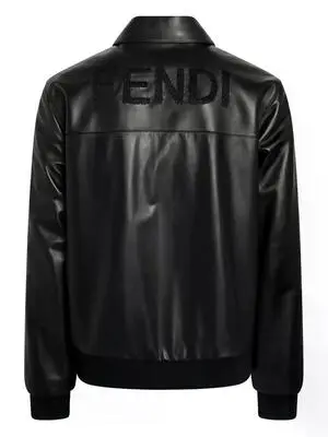 Fendi Lettering-detail Sheepskin Jacket