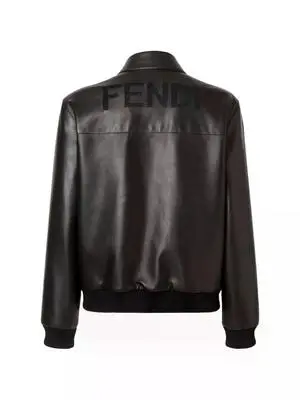 Fendi Lettering-detail Sheepskin Jacket