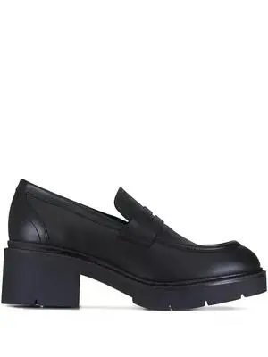 La Canadienne Leather Heeled Loafer, 50mm