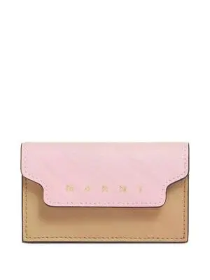Marni Saffiano Leather Wallet - Pink