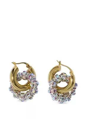 PEARL OCTOPUSS.Y Embellished Hoop Earrings - Gold