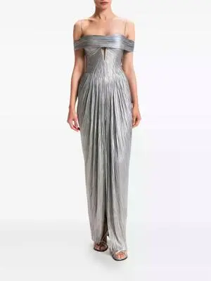 MARIA LUCIA HOHAN Tonia Plissé-effect Maxi Dress