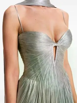 MARIA LUCIA HOHAN Tonia Plissé-effect Maxi Dress