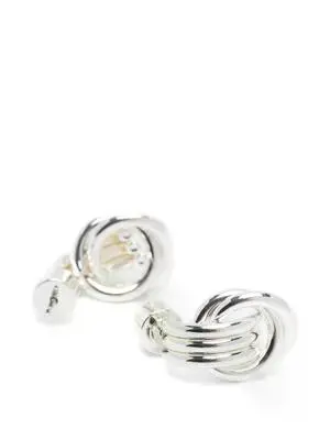 HEAVEN MAYHEM Micro Knot Stud Earrings - Silver