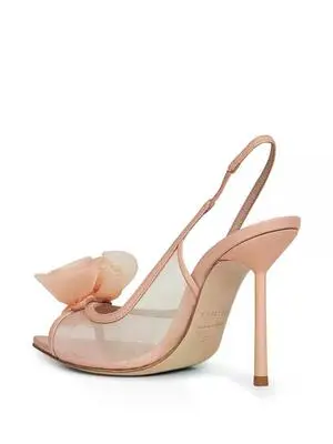 LE SILLA Rose-detail Ankle-strap Heeled Sandals - Neutrals