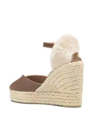 CastaÑer Ankle Strap Wedge Sandals - Brown