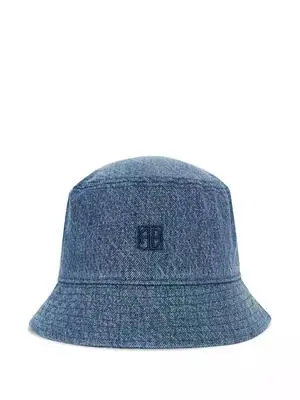 ANINE BING Shadow Logo Bucket Hat - Blue