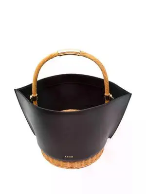 Sacai Woven Handle Bucket Bag