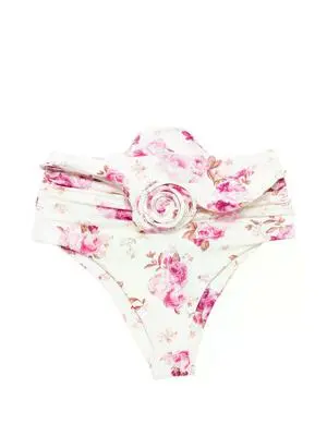 Magda Butrym Floral Rosette Bikini Bottom - Neutrals
