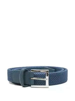 Kiton Woven Buckle Belt - Blue