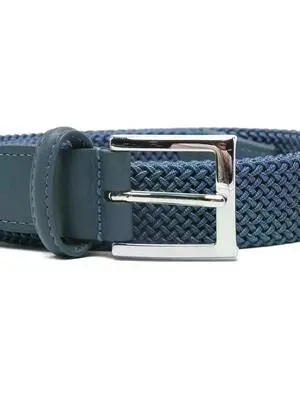 Kiton Woven Buckle Belt - Blue