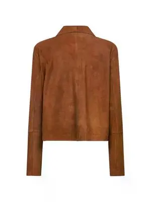 ARMA Collared Leather Jacket - Brown