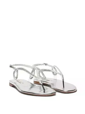 Casadei Josephine Braided Flat Sandals