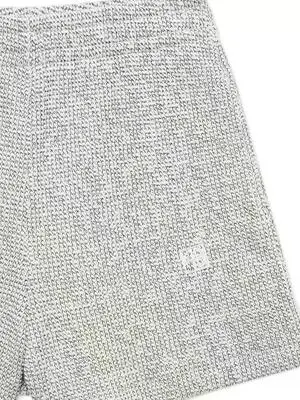 ANINE BING Framed Monogram Shorts - Grey