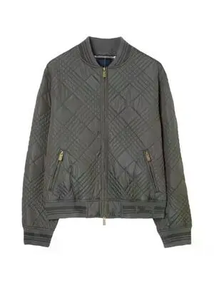Burberry Rakewood Micro Check Stitch Bomber Jacket