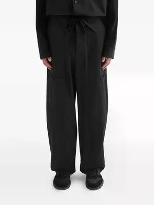 JIL SANDER Drawstring Cargo Trousers - Black