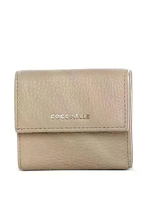COCCINELLE Small Textured-leather Wallet - Neutrals