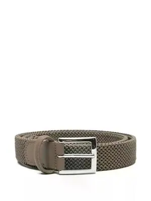 Kiton Woven Buckle Belt - Brown