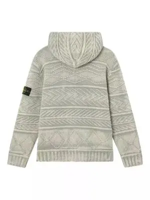 Stone Island Patterned Zip-up Hoodie