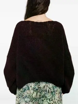ROBERTO COLLINA Boat-neck Long-sleeve Sweater